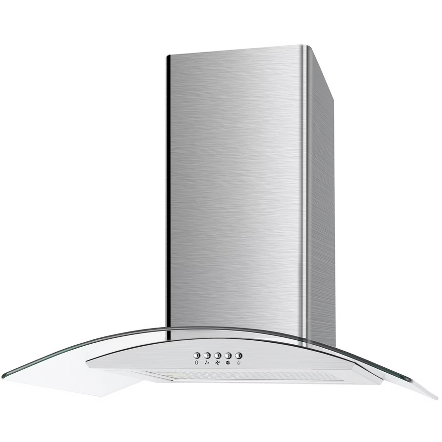 CATA 100 - 70cm Curved Glass Cooker Hood Stainless Steel | Cata